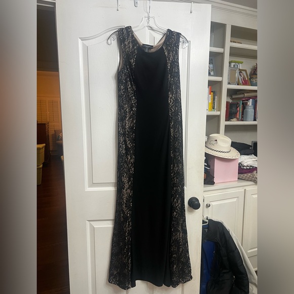 R&M Richards | Dresses | Rm Richards Black Lace Maxi Dress | Poshmark